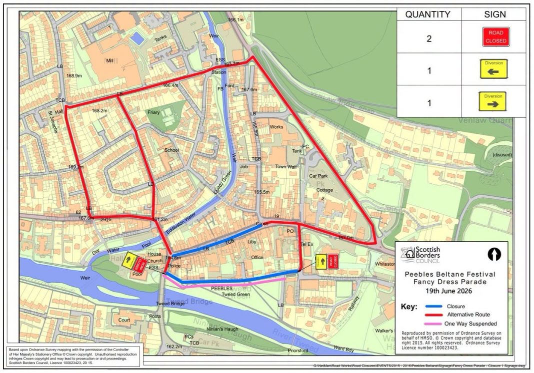 Notice of Road Closures and Parking Restrictions | Peebles Beltane Festival